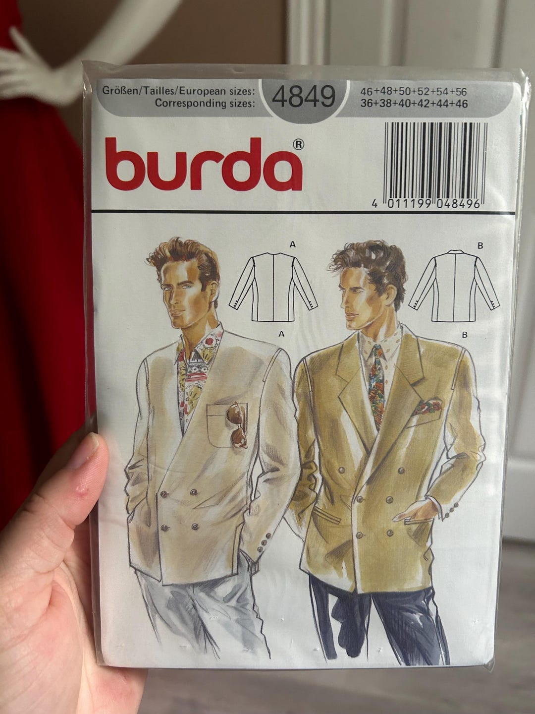 BURDA 4849, Sewing Patterns, Vintage Patterns, Sewing Blueprints, Man ...