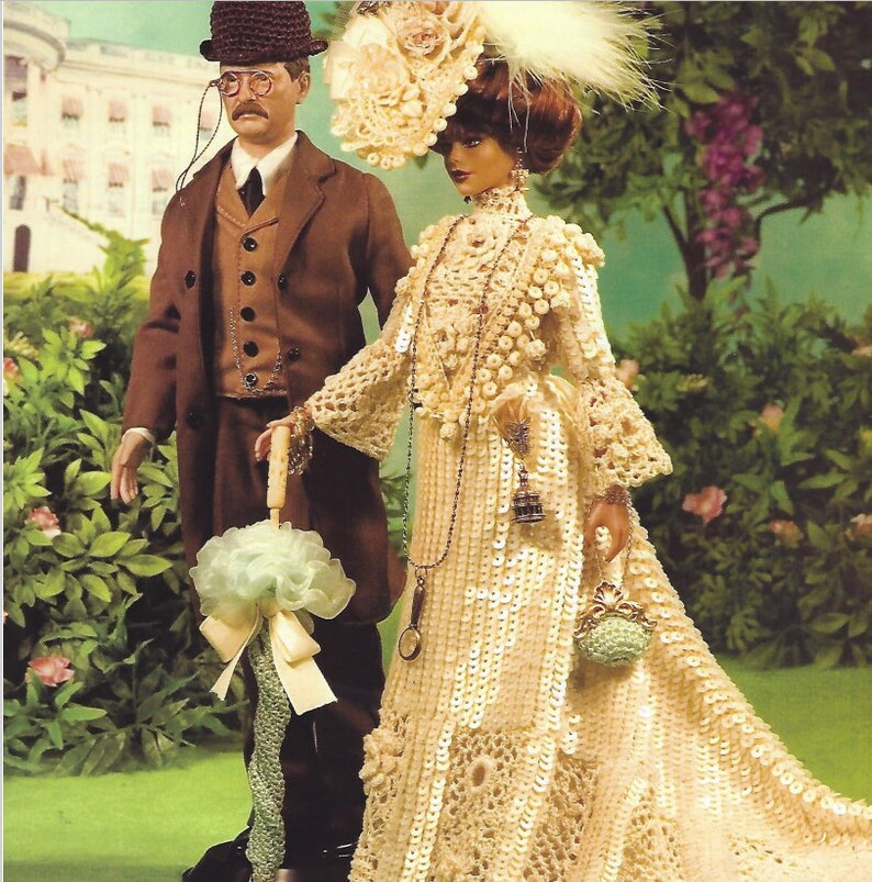 Crochet Pattern Pdf-victorian Fashion Doll Barbie Gown Crochet - Etsy