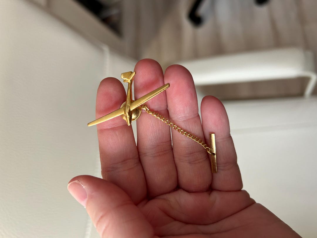 Airplane Tie Clip Pin: Pilot Gift, Collar Pin (40mm X 20mm) - Etsy