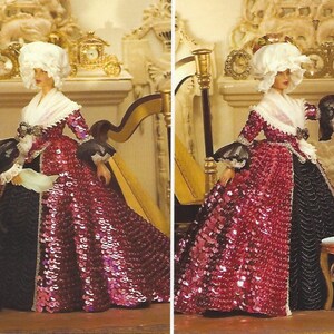 Crochet Pattern Pdf-victorian Fashion Doll Barbie Gown Crochet Vintage ...