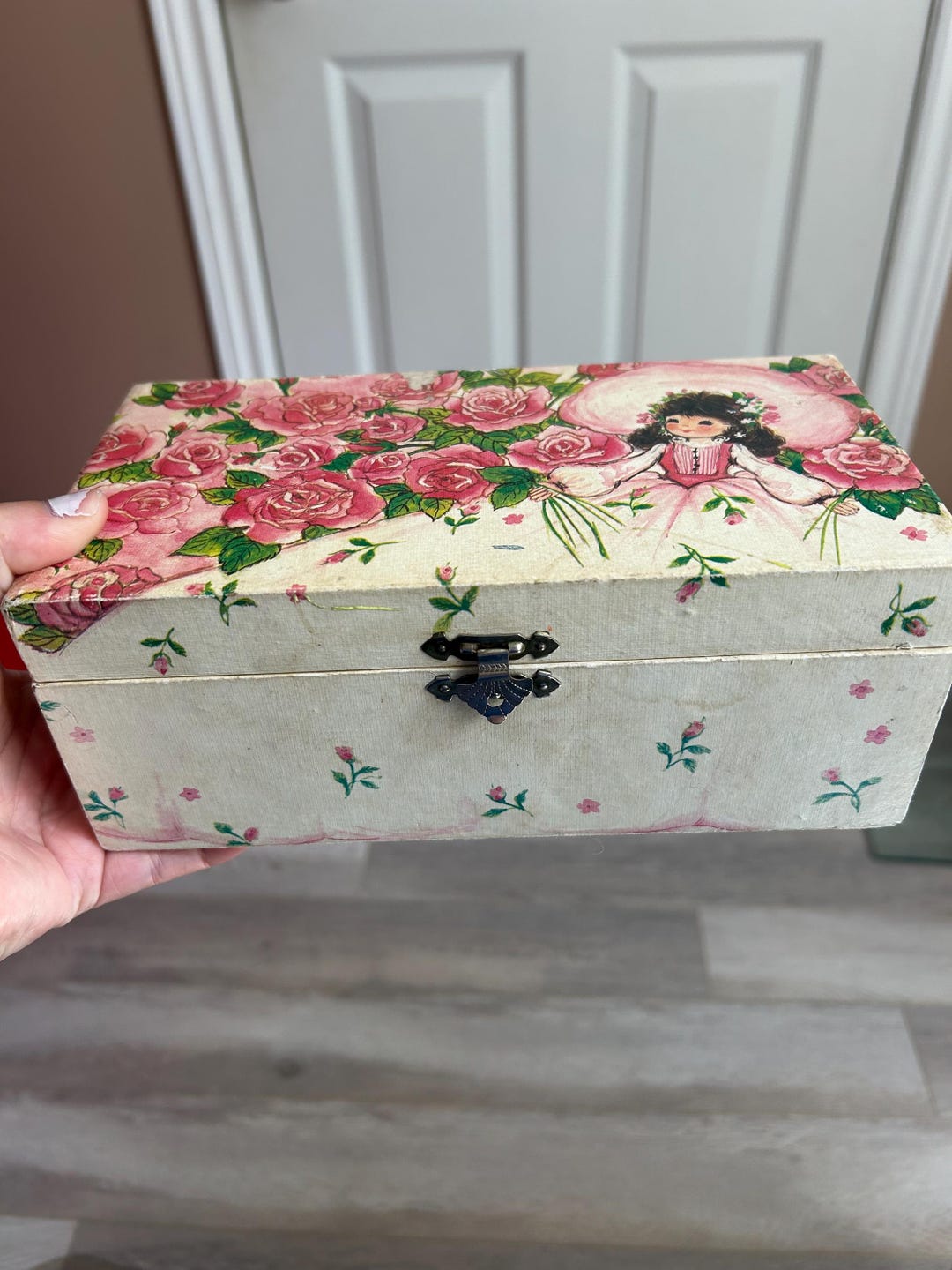 Vintage 1976 Ballerina Music Box: Pink Floral Jewelry Organizer - Etsy