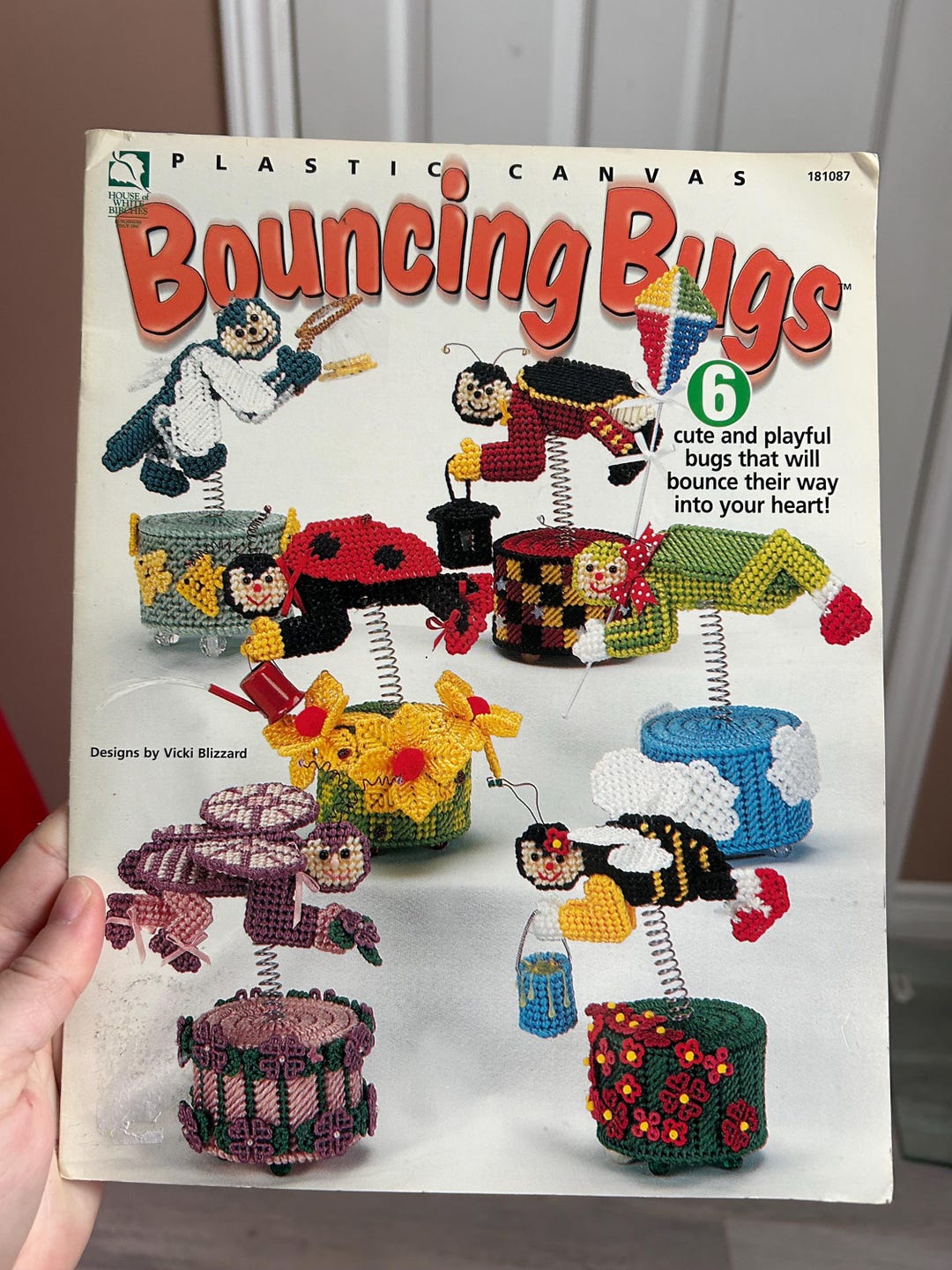 Bouncing Bugs, Kid Child Crafts, White Birches, Plastic Canvass, Wool ...