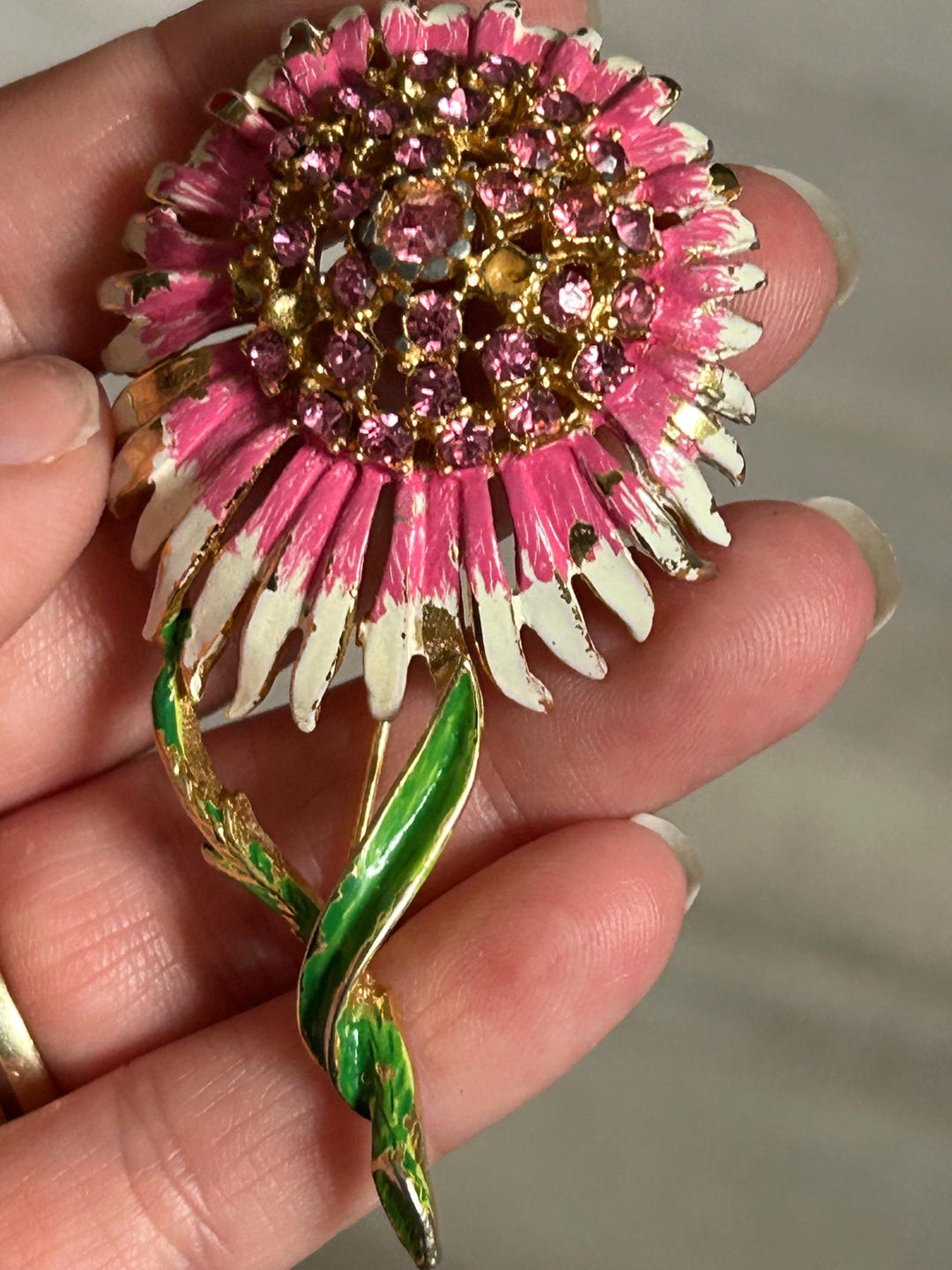Vintage Weiss Pink Flower Brooch: 1960s Fashion Jewelry - Etsy