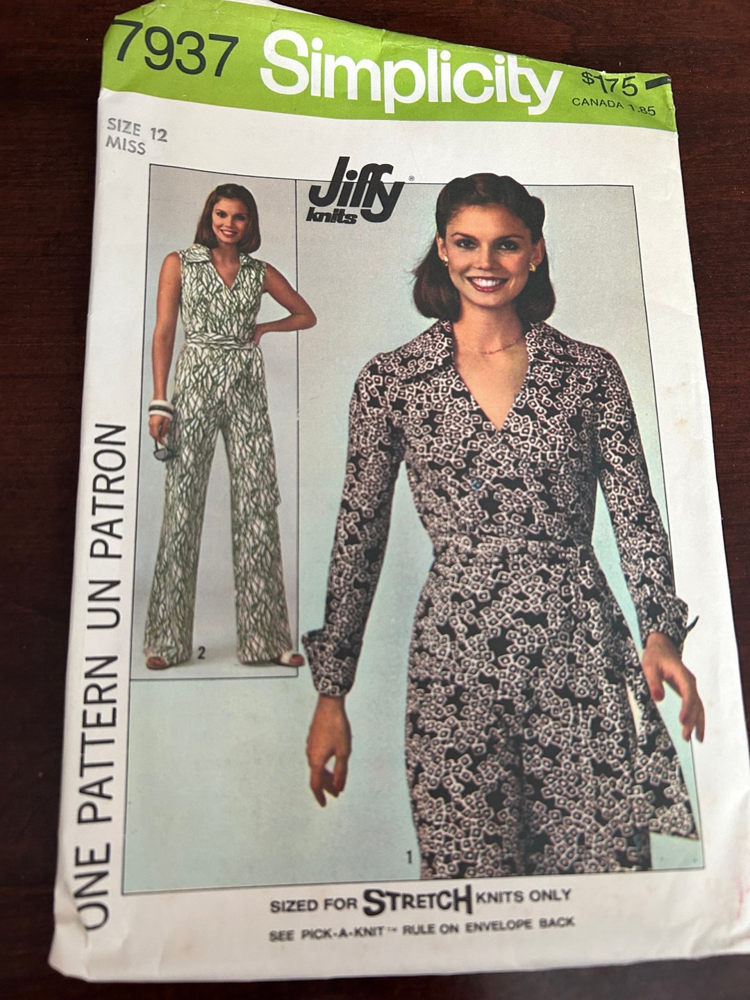 Woman Vintage Sewing Patterns for Pdf-simplicity 7937 Jumpsuit Romper ...