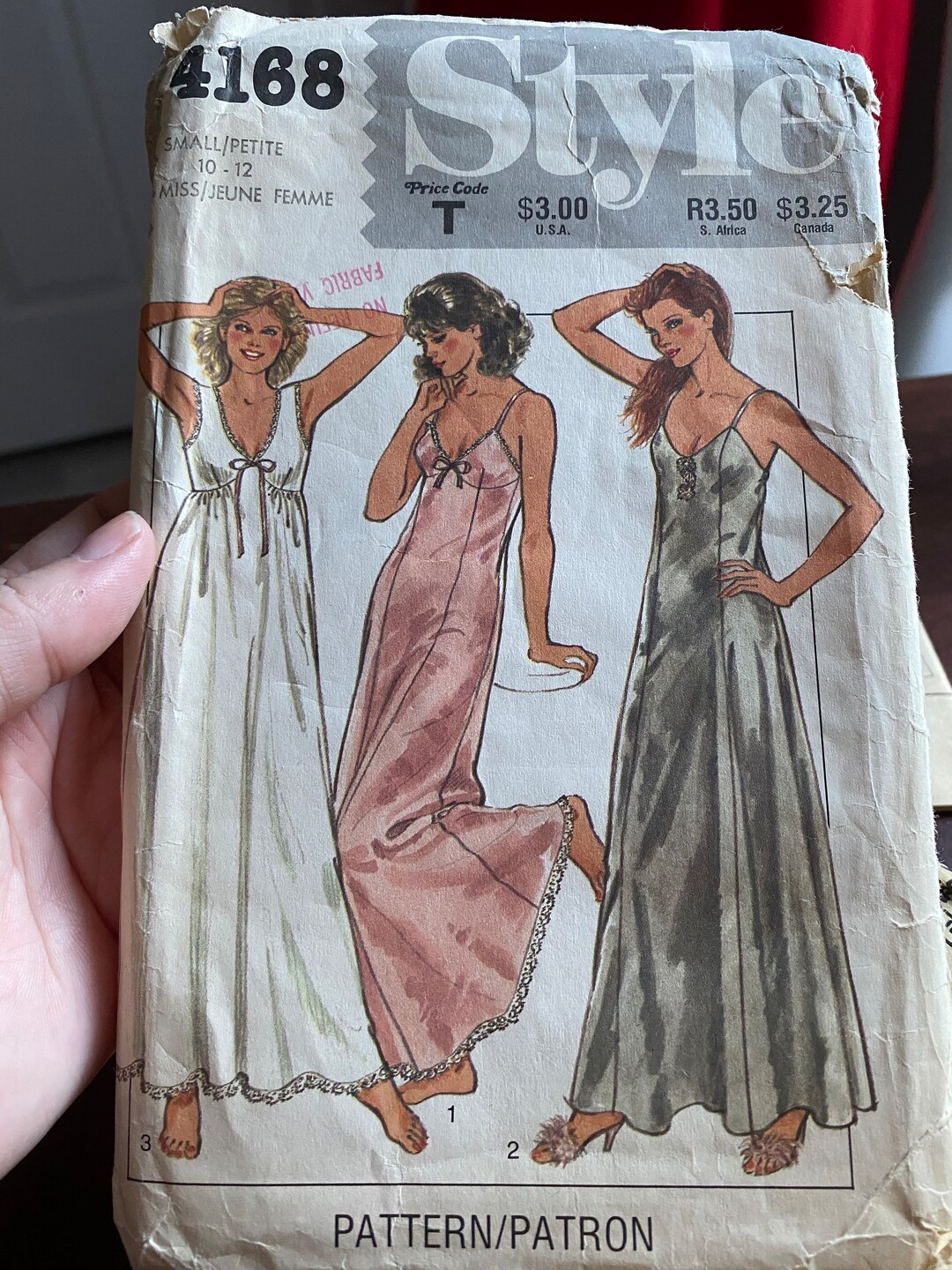 Style 4168 Vintage Pyjama Nightgown 1970 Sewing Patterns for - Etsy