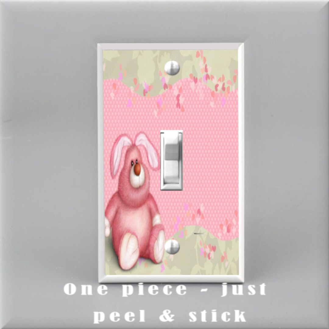 SWITCHPLATE STICKER Cute Teddy Bear Nursery Decor, Peel & Stick ...
