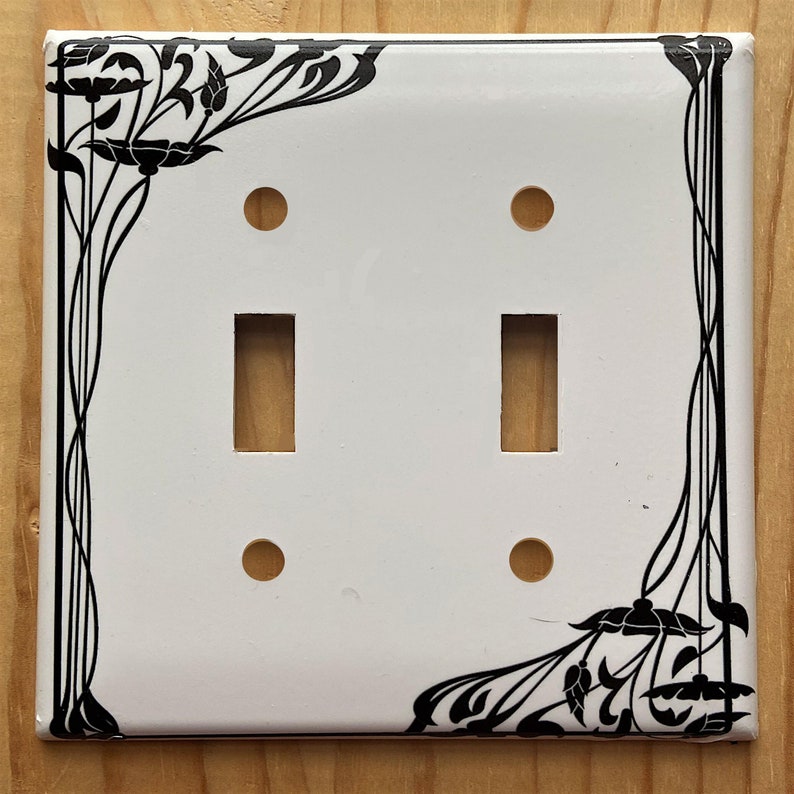 Elegant Decorative Wall Switch Cover W/black Frame - Charming Home ...