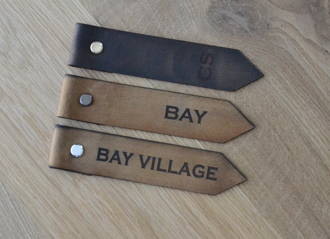 Personalized Engraved Leather Bookmark With Metal Rivet Monogrammed ...