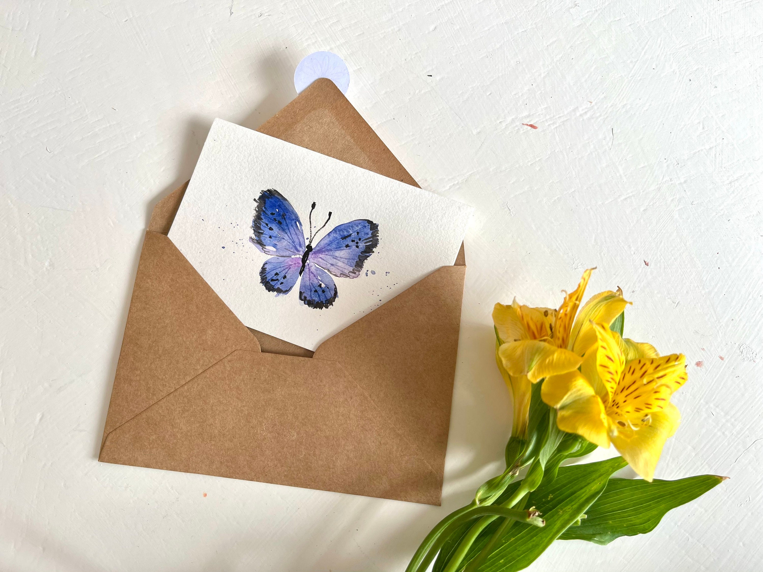 Set of 8 Original Hand Painted Watercolor Blank Note Cards - Etsy Canada