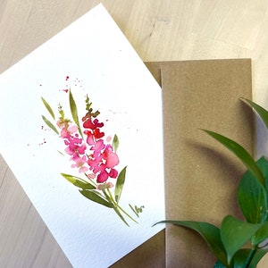Set of 3, Original, Hand Painted Watercolor, Floral, Floral,blank ...
