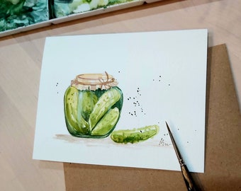 Pickle Thank You Card - Etsy
