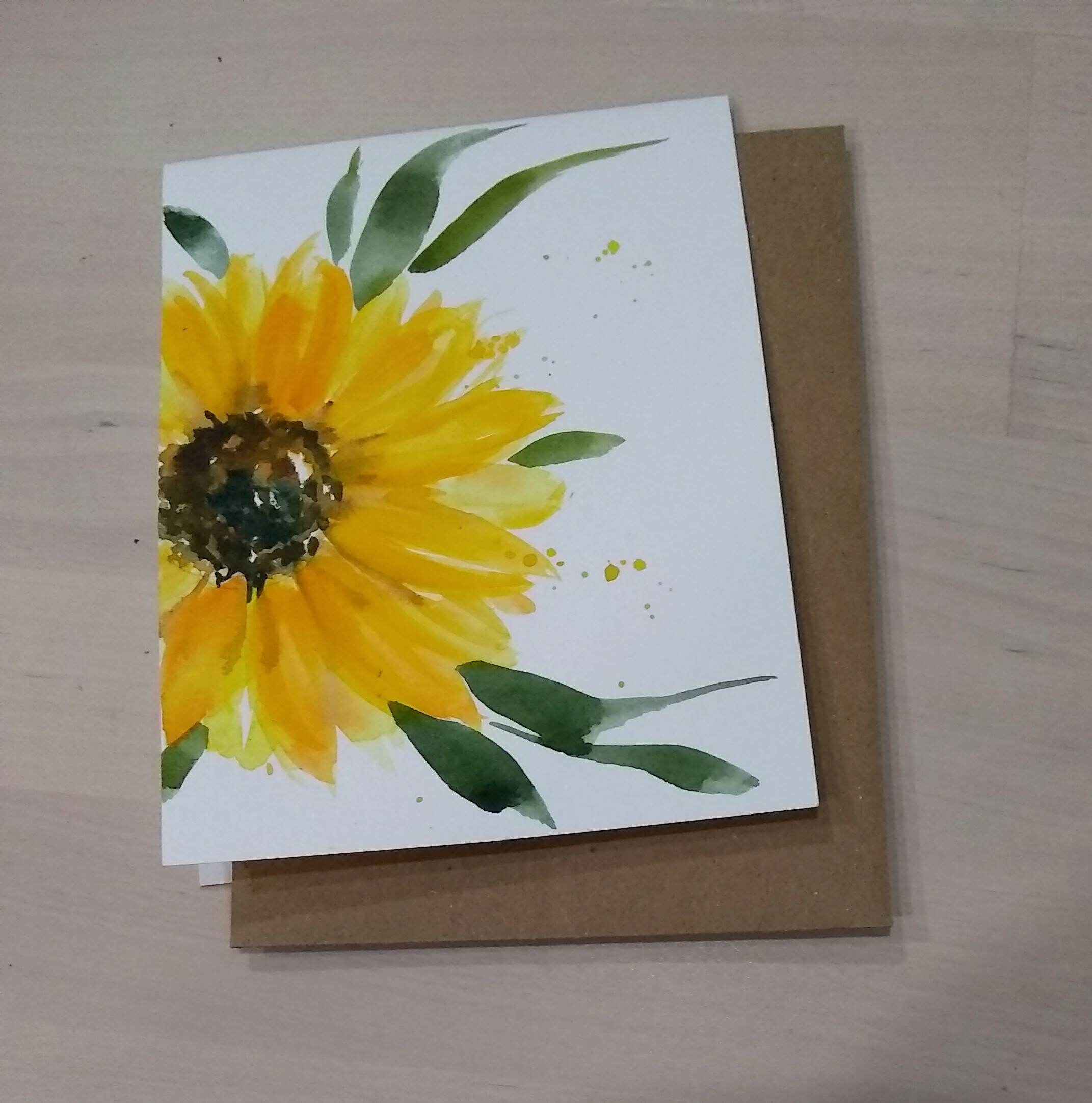 Set of 3_original Hand Painted Watercolor Sunflower | Etsy