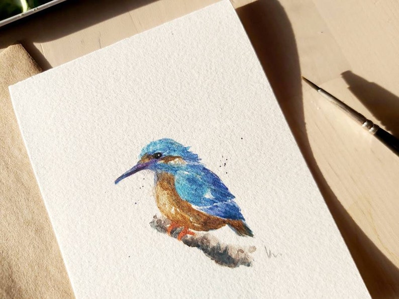 Set of 3 - Original Hand Painted Watercolor, Bird Art, Illustration ...