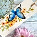 Set of 2 Original Hand Painted Watercolor Blue Butterfly Bookmark ...