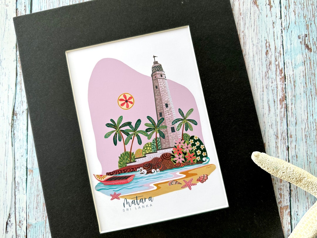 Art Print, Wall Art, City Painting, Matara City Illustration, Point ...