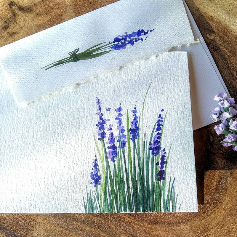 Watercolor Hand Painted Cards - Etsy