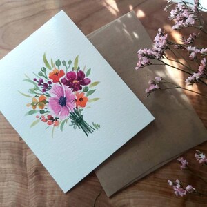 Set of 3, Original, Hand Painted Watercolor, Wild Flowers , Floral ...