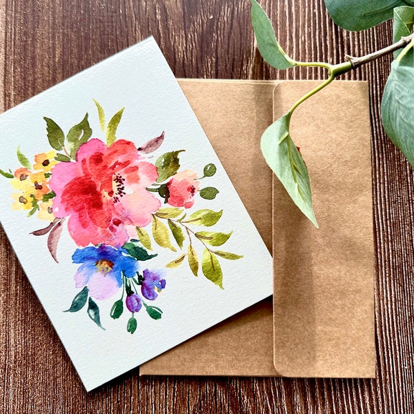 Hand Painted Card - Etsy