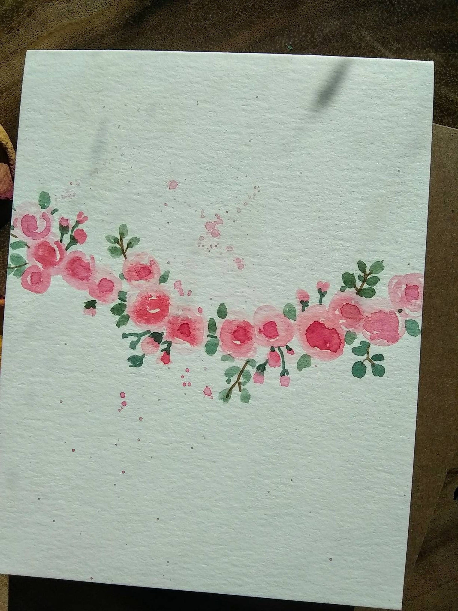 Set of 3_Original hand painted watercolor floral garland | Etsy