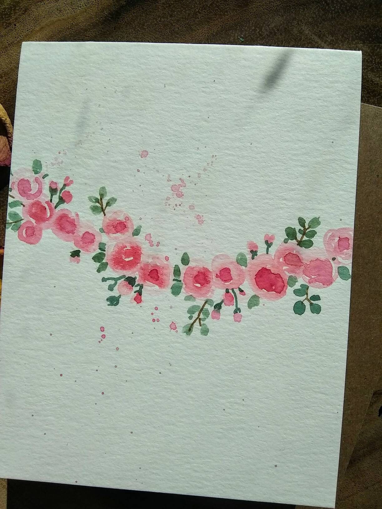 Set of 3_Original hand painted watercolor floral garland | Etsy