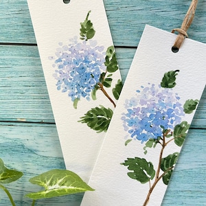 Set of 2- Original Hand Painted Watercolor Floral, Blue Hydrangeas ...