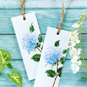 Set of 2- Original Hand Painted Watercolor Floral, Blue Hydrangeas ...