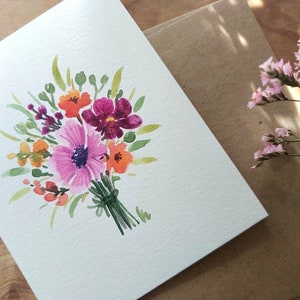 Set of 3, Original, Hand Painted Watercolor, Wild Flowers , Floral ...