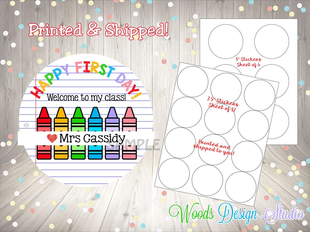 Teacher Student First Day School Sticker // Welcome Stickers // Custom ...