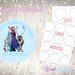 Frozen Birthday Stickers, Custom Water Bottle Labels, Bottle Wraps ...