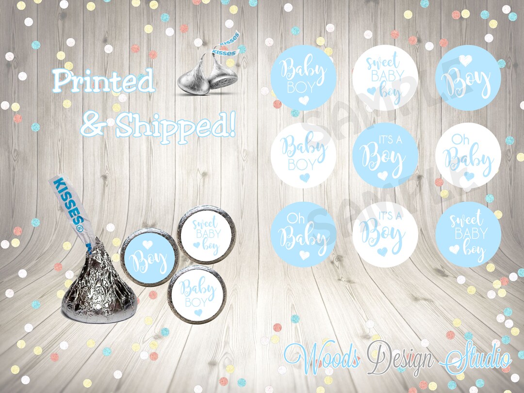 Its a Boy Kiss Sticker, Candy Labels, Printed Hershey Kiss Stickers ...