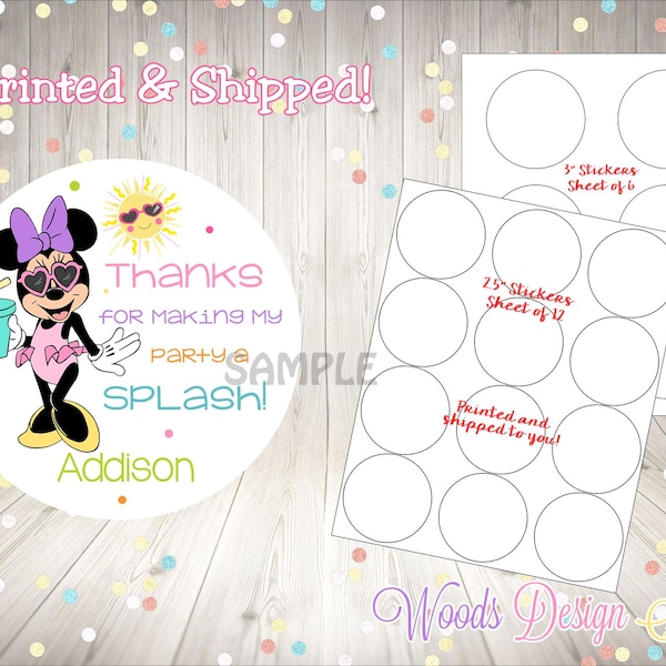 Summer Minnie Mouse Stickers - Etsy