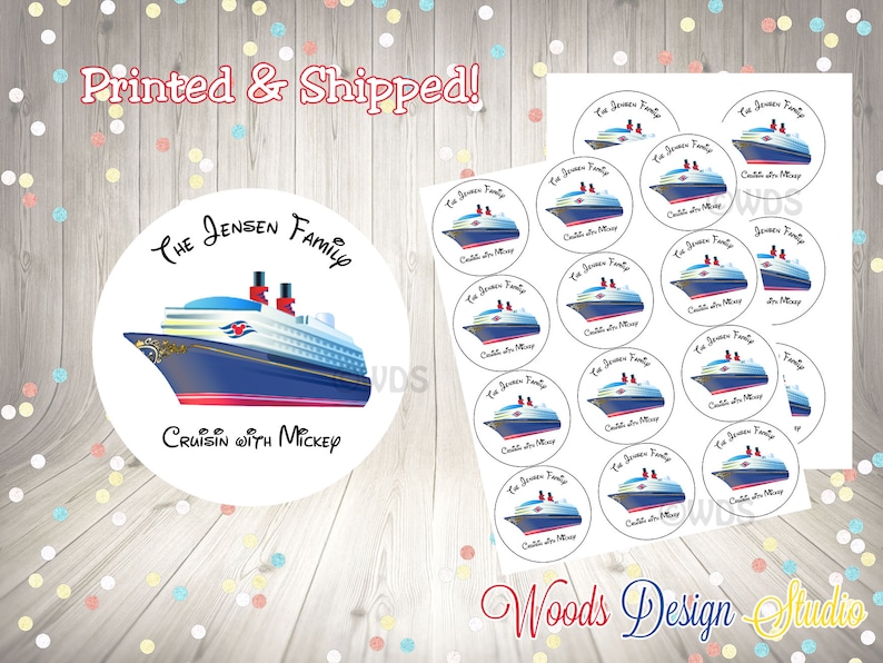 Disney Cruise Exchange Stickers, Personalized Round Sticker Labels for ...
