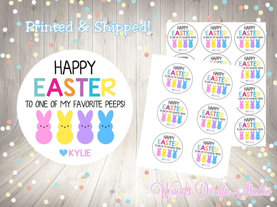Easter Favorite Peeps // Easter Stickers // Choice of Size // Labels ...