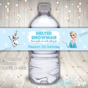 Frozen Anna Sticker, Thank You Birthday Stickers, Personalized, Printed ...