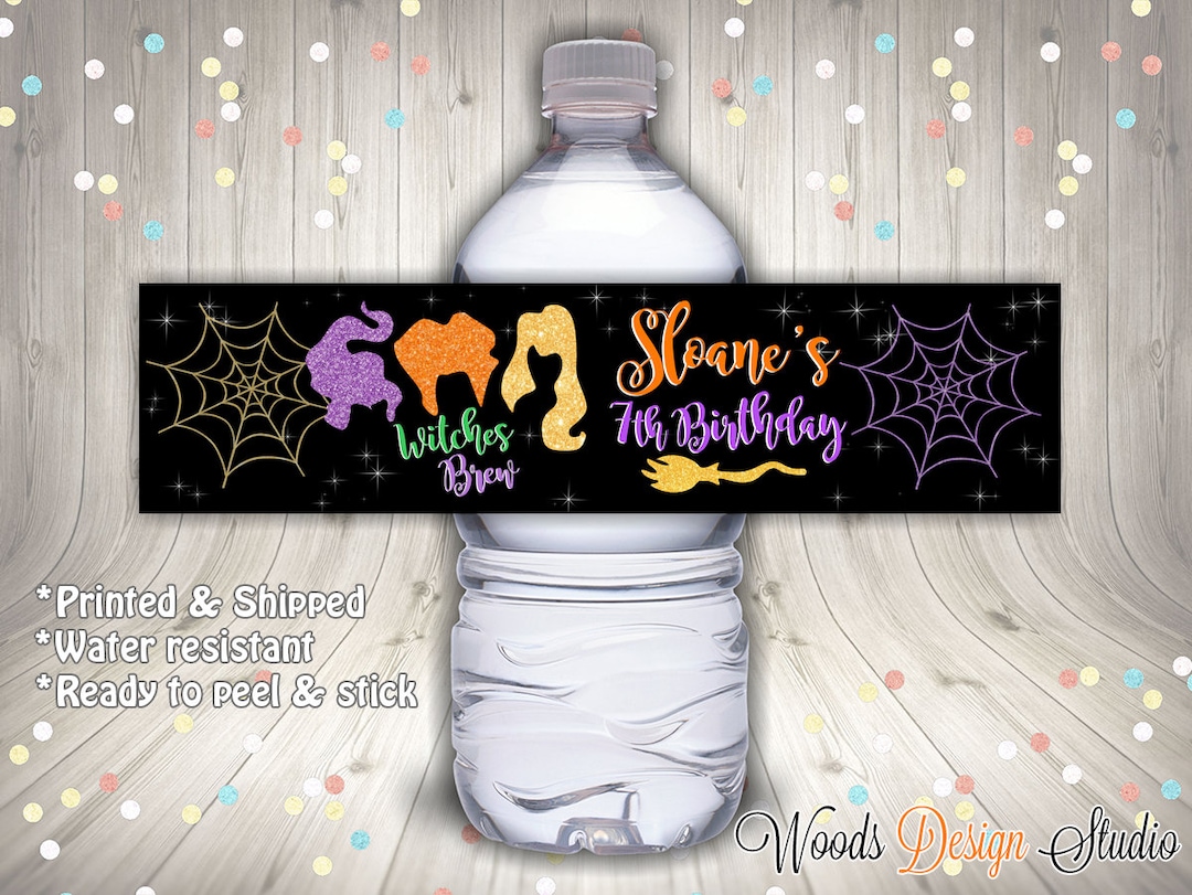 Hocus Pocus // Sanderson Sisters // Custom Water Bottle Labels ...