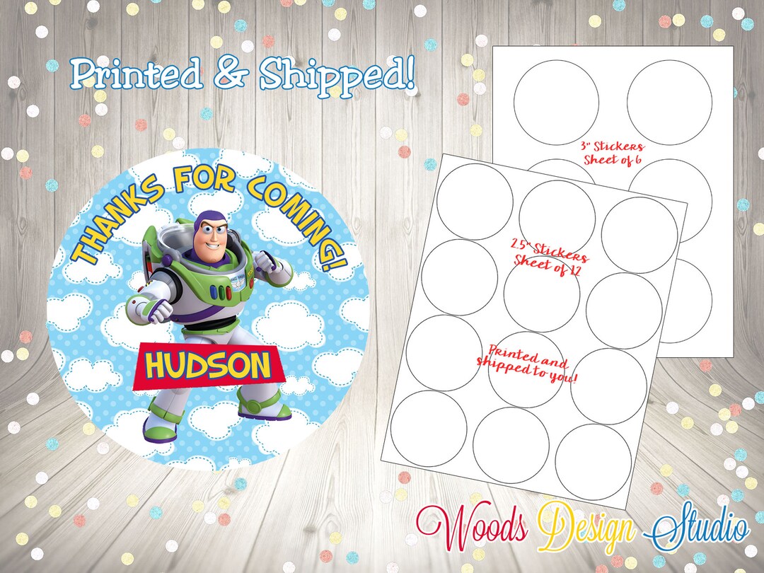 Toy Story Buzz Lightyear // Personalized // Printed & Shipped // Thank ...