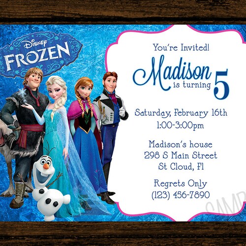 Custom Frozen Birthday Party Food Labels DIY Printable File | Etsy