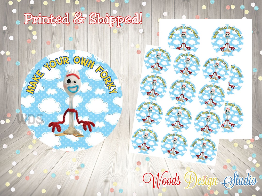 Toy Story 4 Forky Stickers, Make Your Own Forky, Printed & Shipped ...