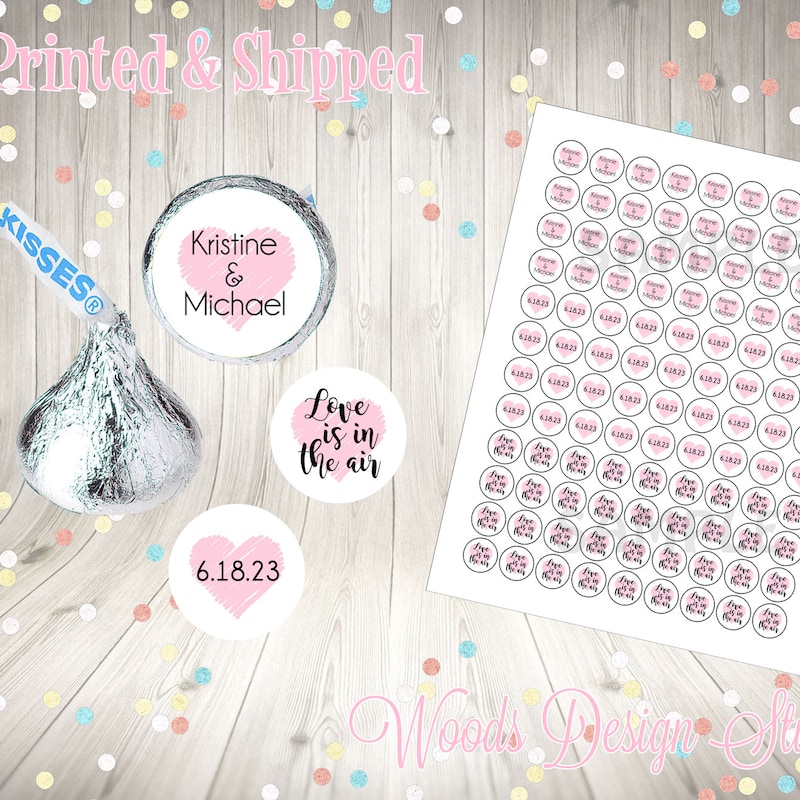 Hershey Kiss Stickers Wedding - Etsy