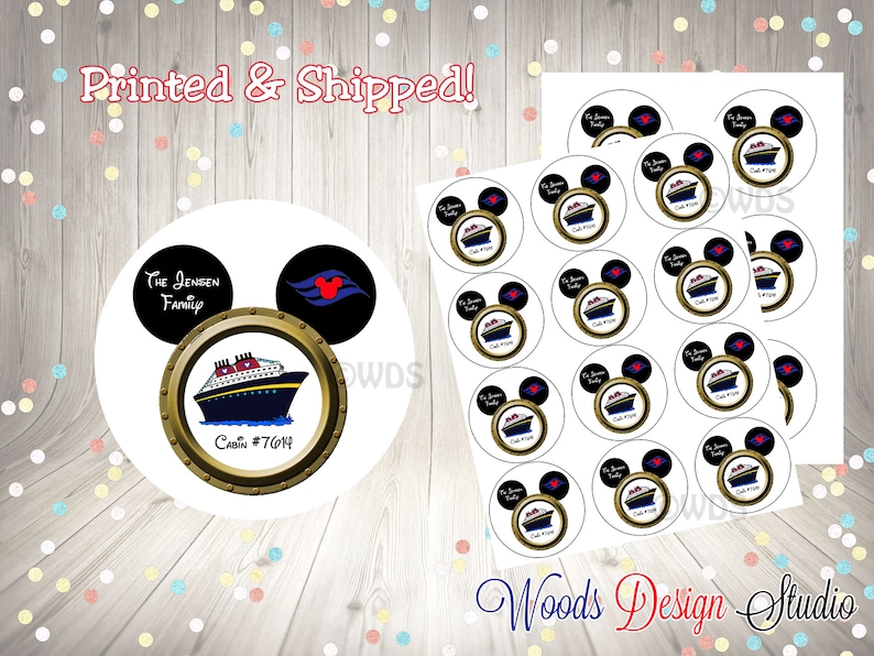 Disney Cruise Exchange Stickers, Personalized Round Sticker Labels for ...