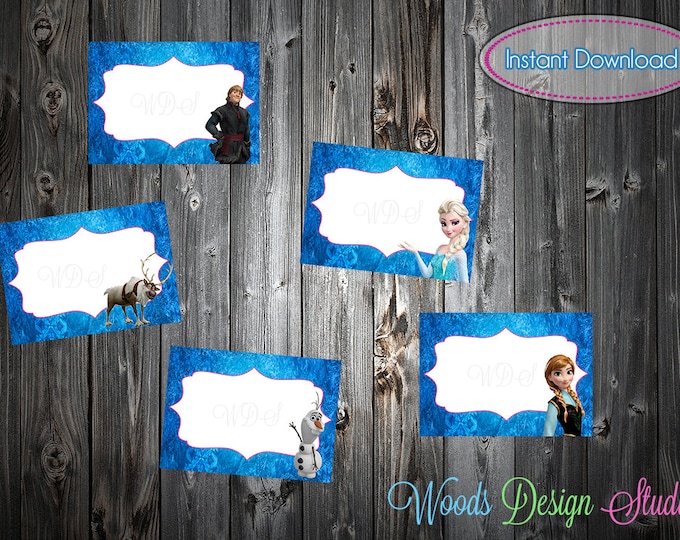 Custom Frozen Birthday Party Food Labels DIY Printable File Instant ...