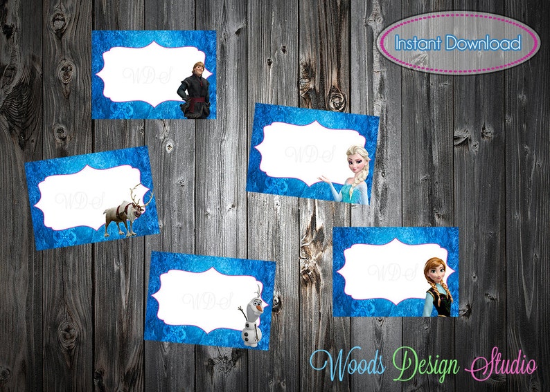 Custom Frozen Birthday Party Food Labels - DIY Printable File - Instant ...