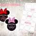 Minnie Mouse Sticker, Personalized, Printed & Shipped, Thank You ...