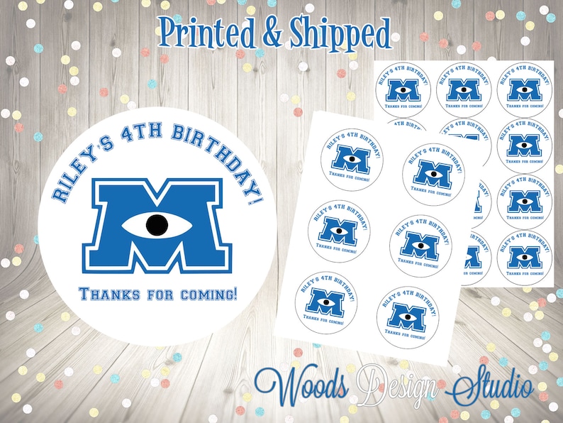 Monsters Inc U // Personalized // Printed & Shipped // Thank - Etsy