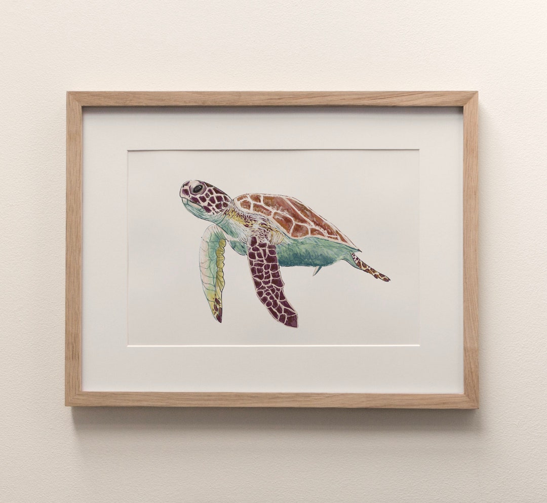 Digital Download ,turtle, Reef Print, Printable, Print It Yourself ...