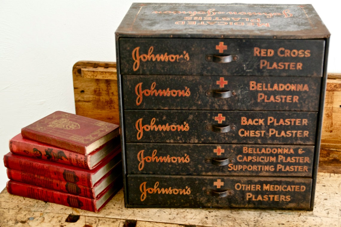 Antique Johnson & Johnson Plaster Drawers - Etsy
