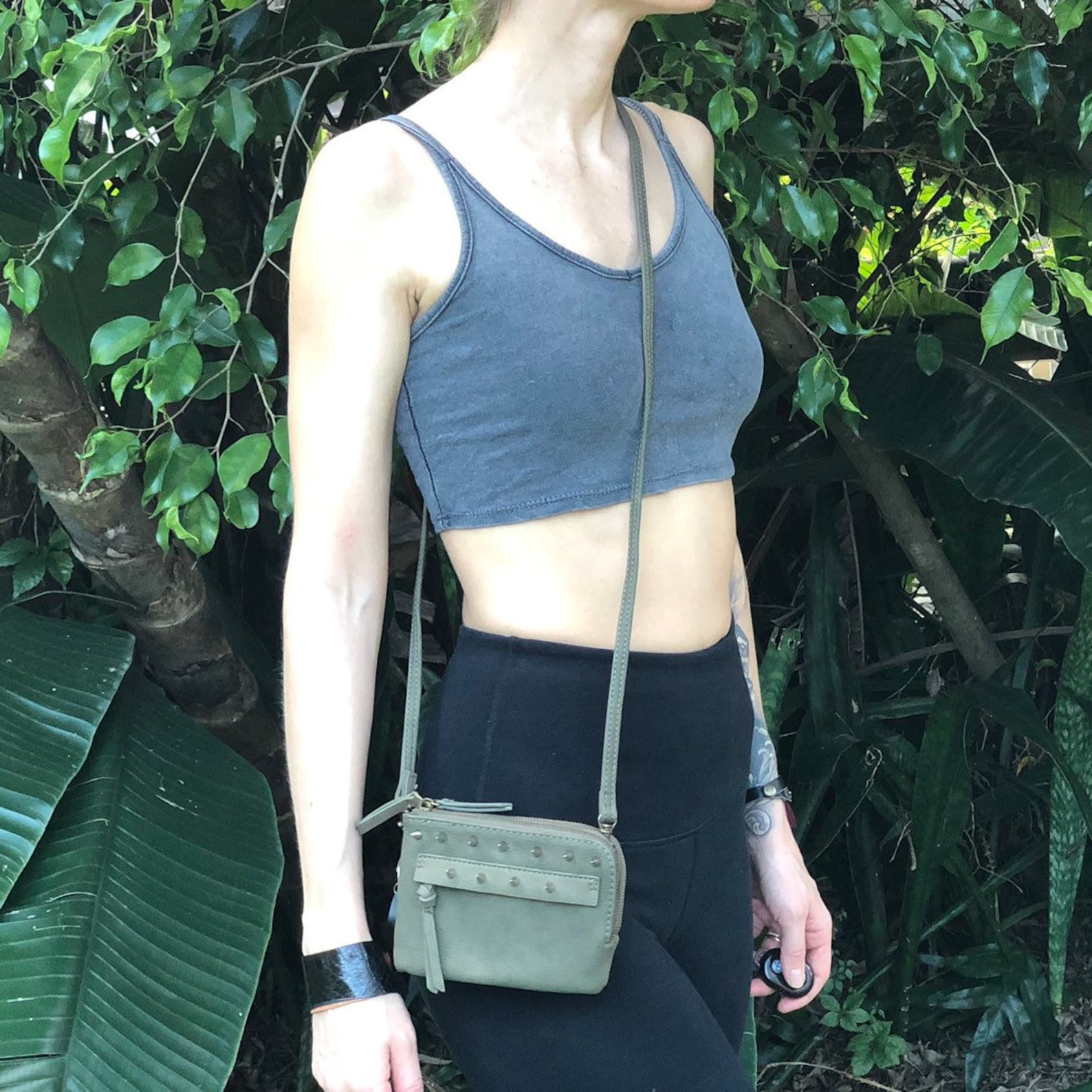 Studded Sage Crossbody Rocker Purse - Etsy