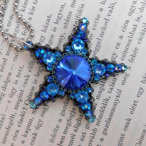 Swarovski Star Pendant, Wearable Art, Funky, Boho, Hippie Jewelry, Star ...