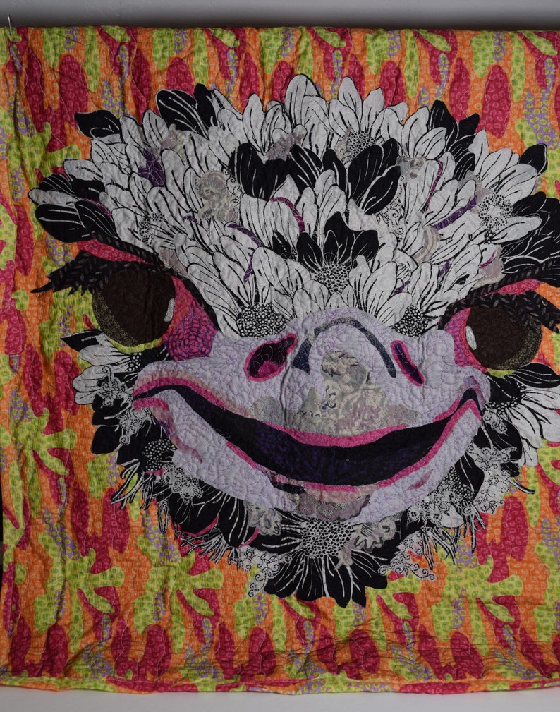 Clarice the Ostrich Fabric Collage Wall Hanging - Etsy