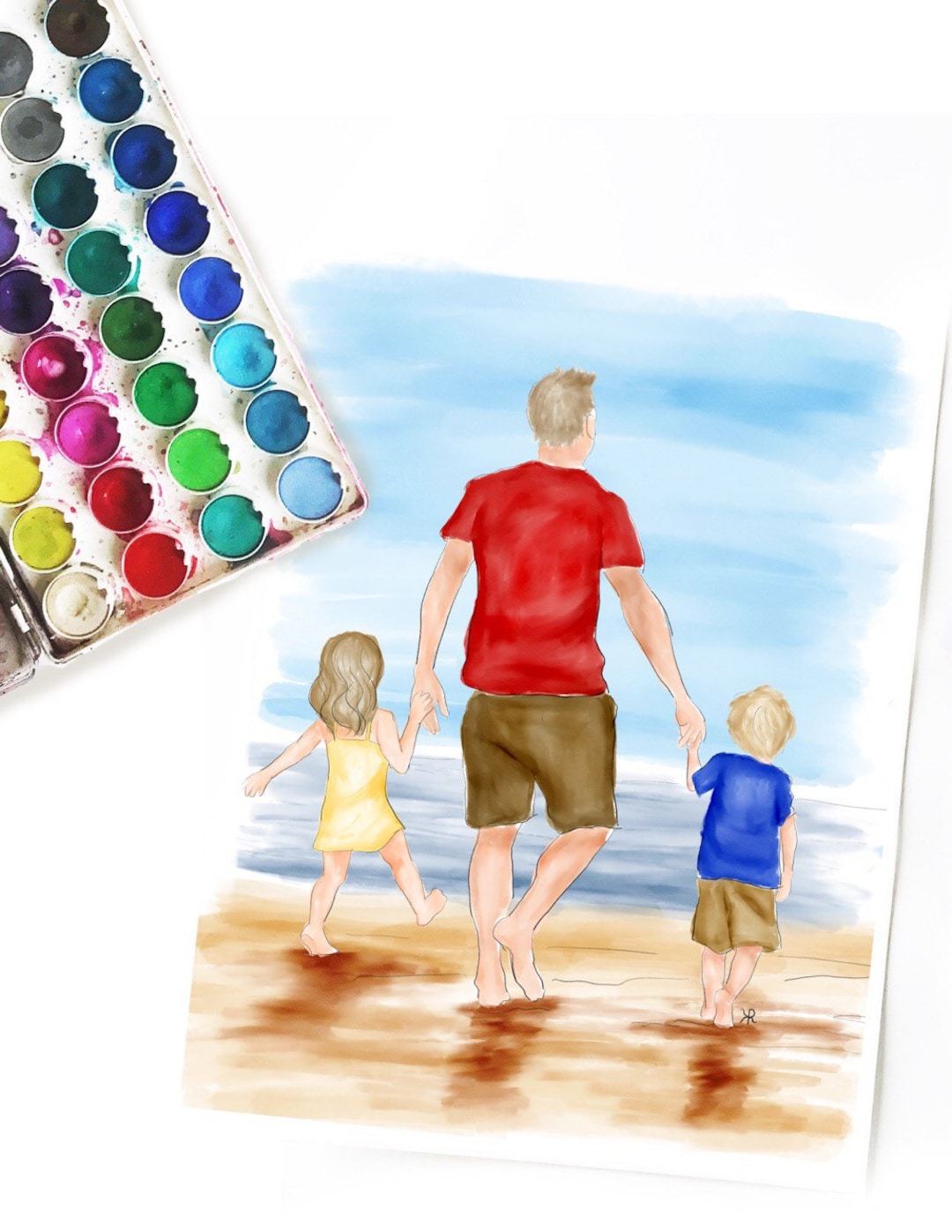 Father Daughter Painting, Father Daughter Print, Father Daughter Art ...